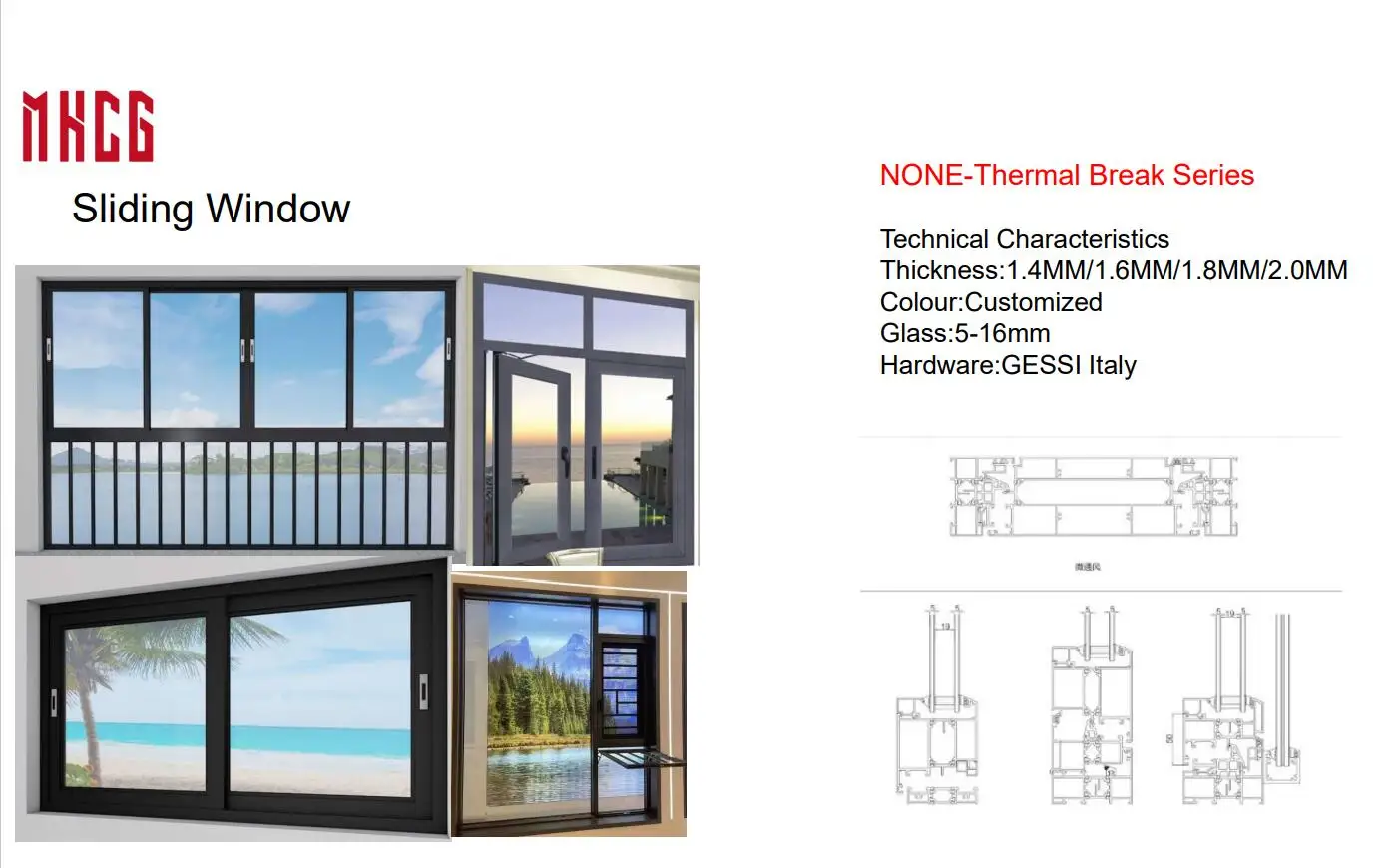Mhcg House Single Pane Glass Louvers Fixed Aluminum Casement Window ...