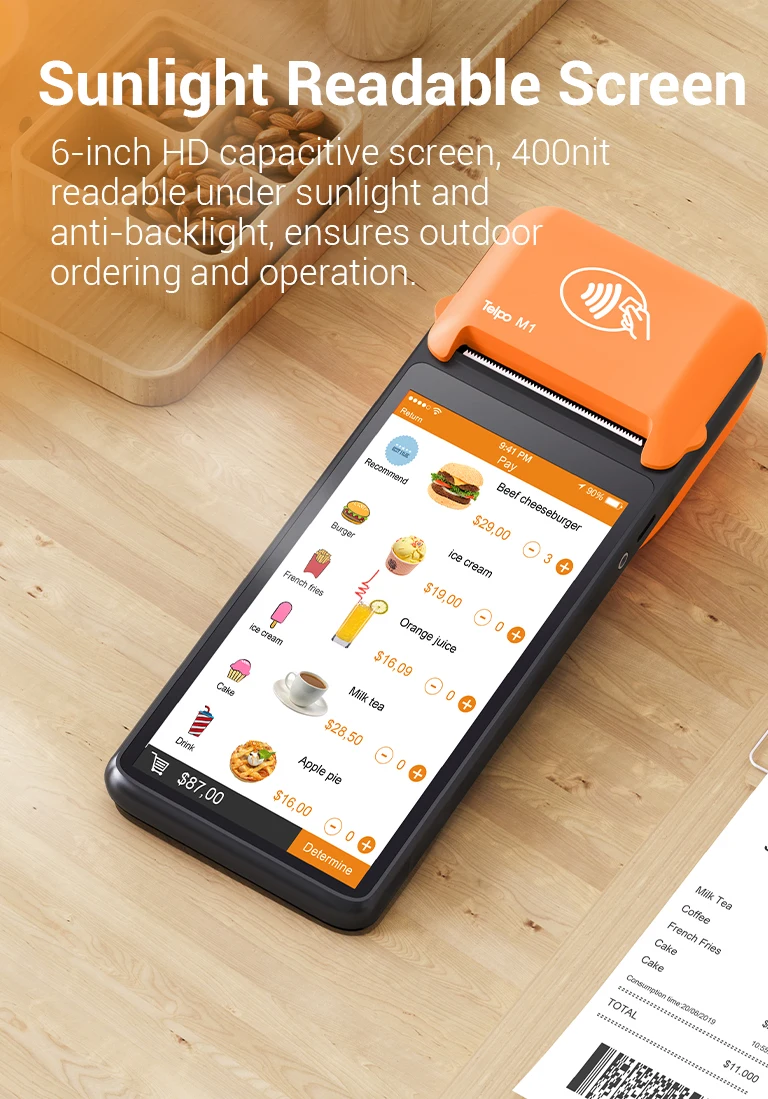 Telpo M1 Portable Android POS Terminal with NFC Reader