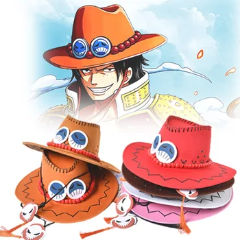 One Pieced Luffy Boxer Ace Anime Cosplay Cowboy Pirates Festival Hats ...