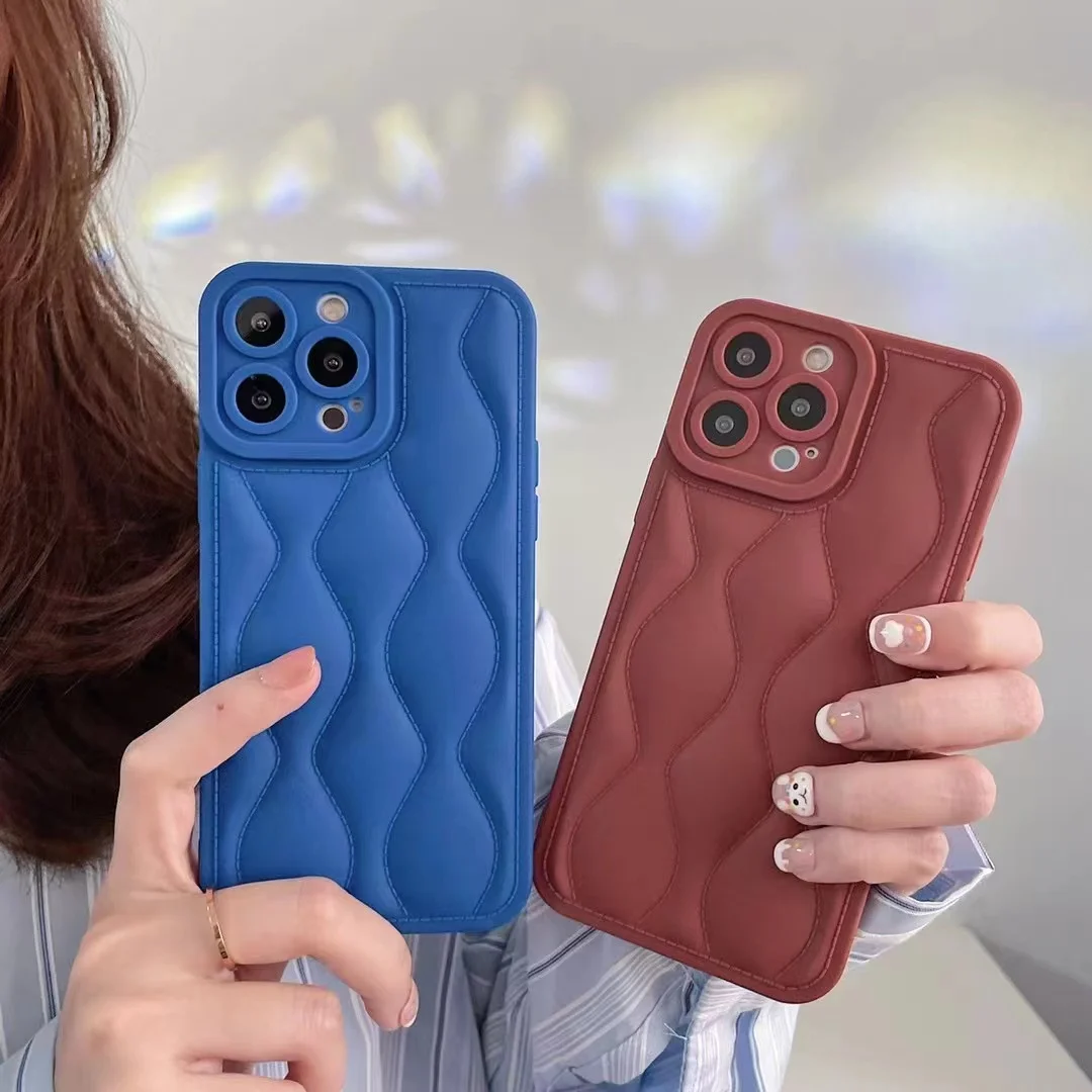 Mobile Phone&accessories Klein Blue Down Jacket Cover Jelly Puffy Phone ...