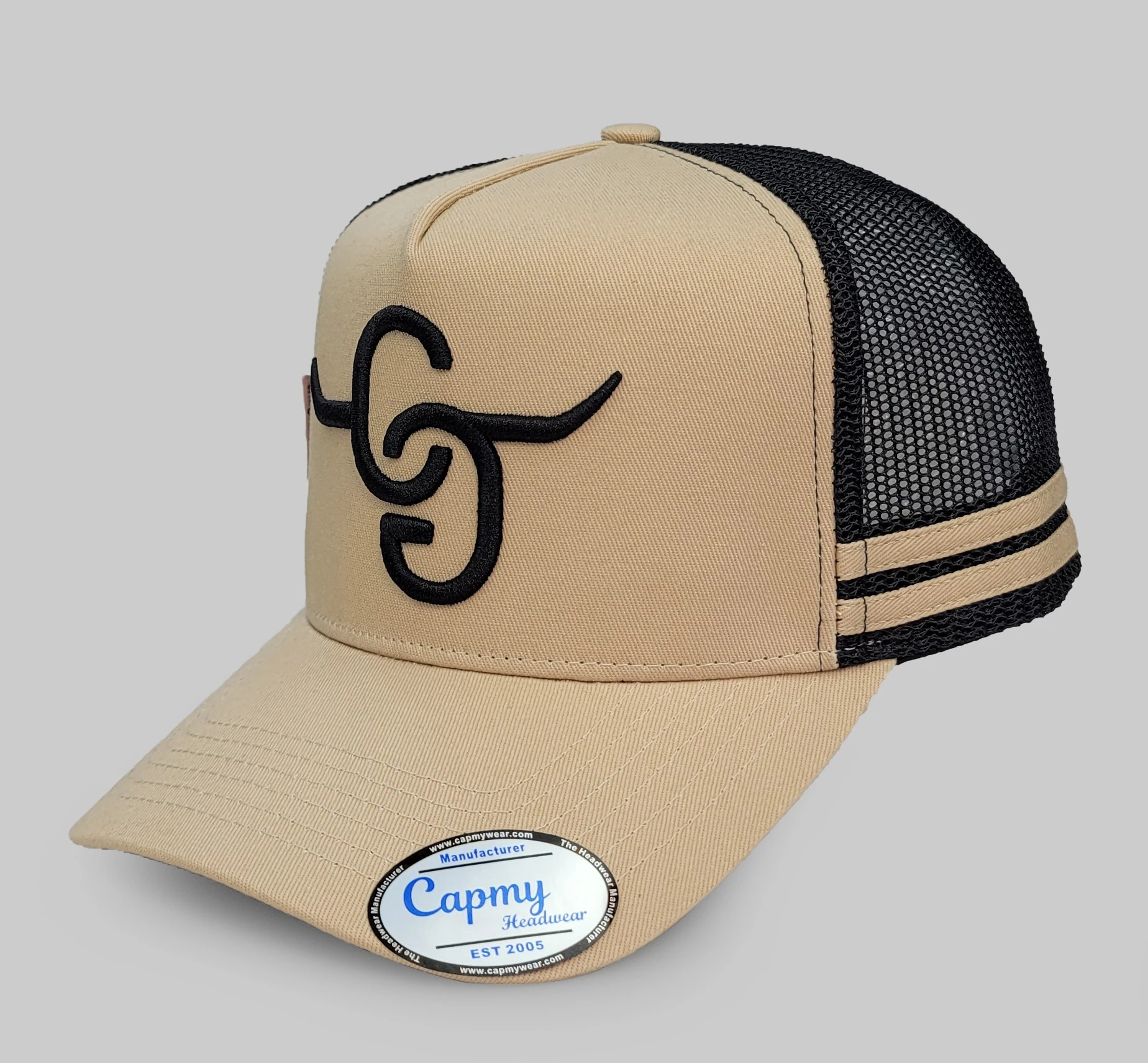 Custom Overseas Cap - 5 Panel Embroidery Logo Trucker Hat