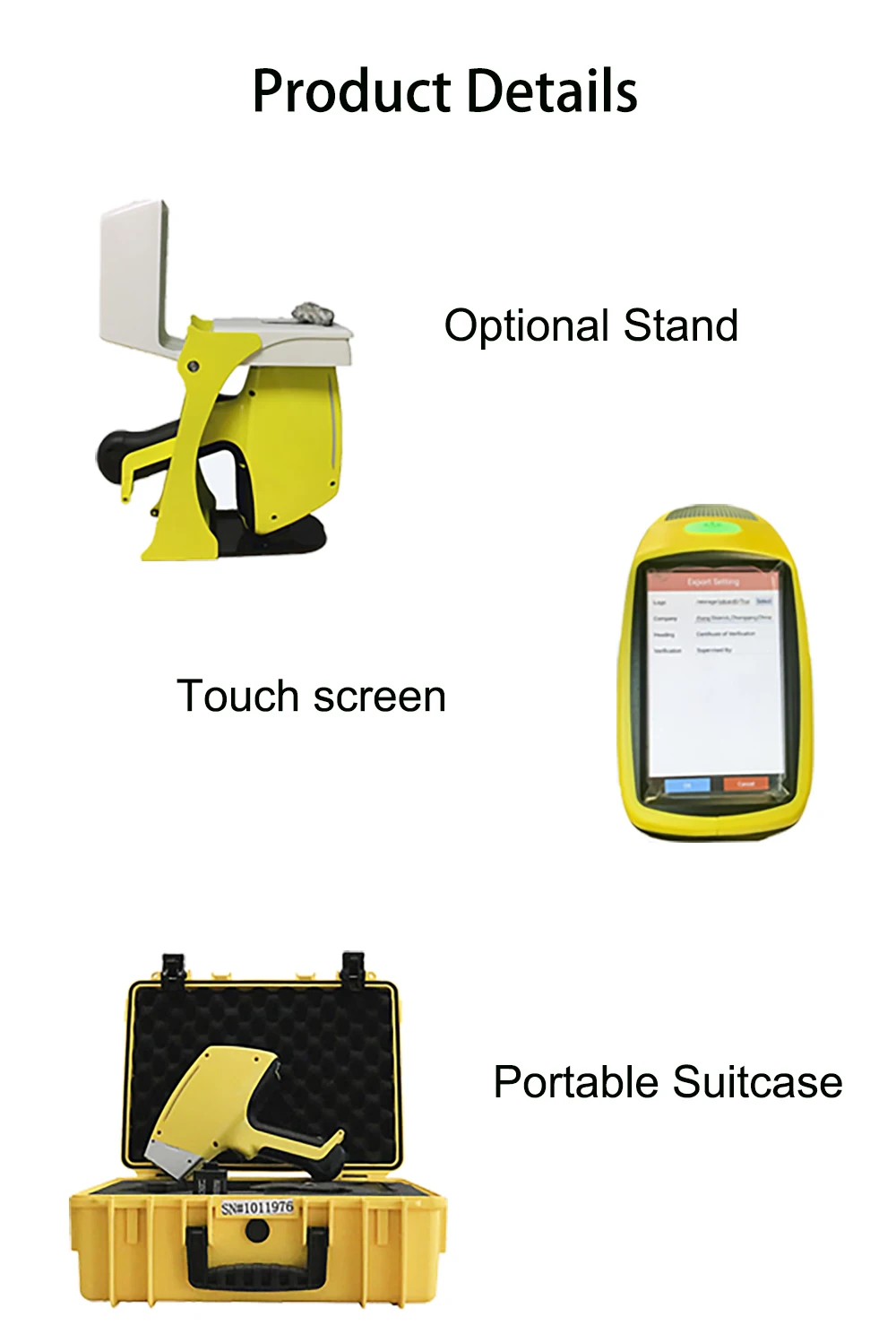 Handheld Portable X Ray Spectrometer for Mineral Ore Testing
