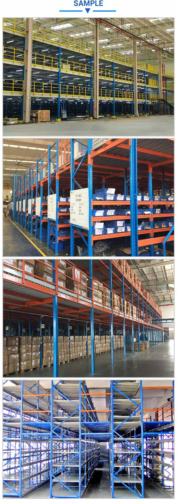 Warehouse Steel Rack Supported System Strip Platform Attic Mezzanine ...