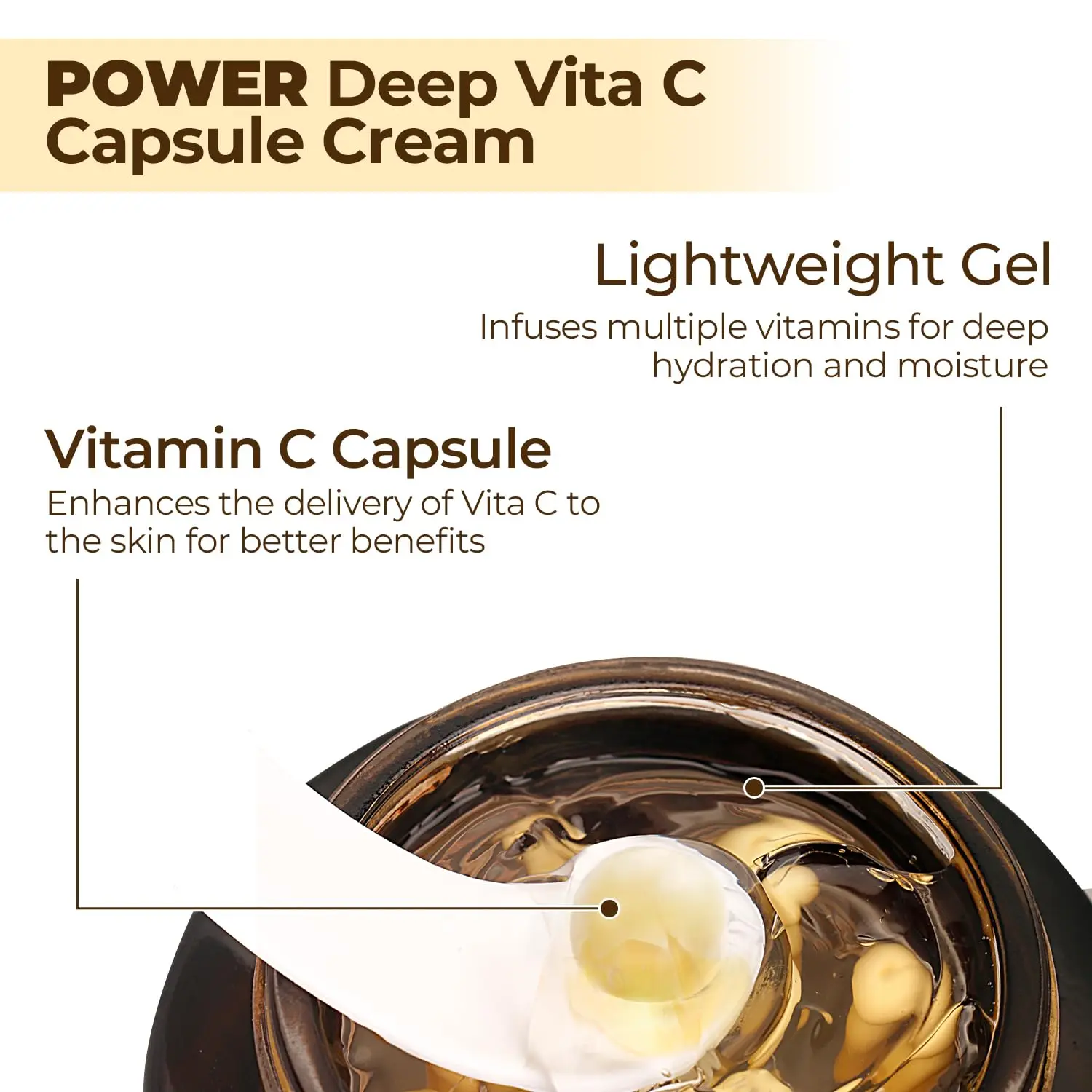 Deep Vita C Capsule Cream - Brightening & Anti-Aging Moisturizer with ...
