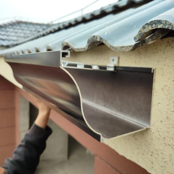 Aluminium Gutter System 5.2 6 7 Inch Rain Water Downspout Gutter ...