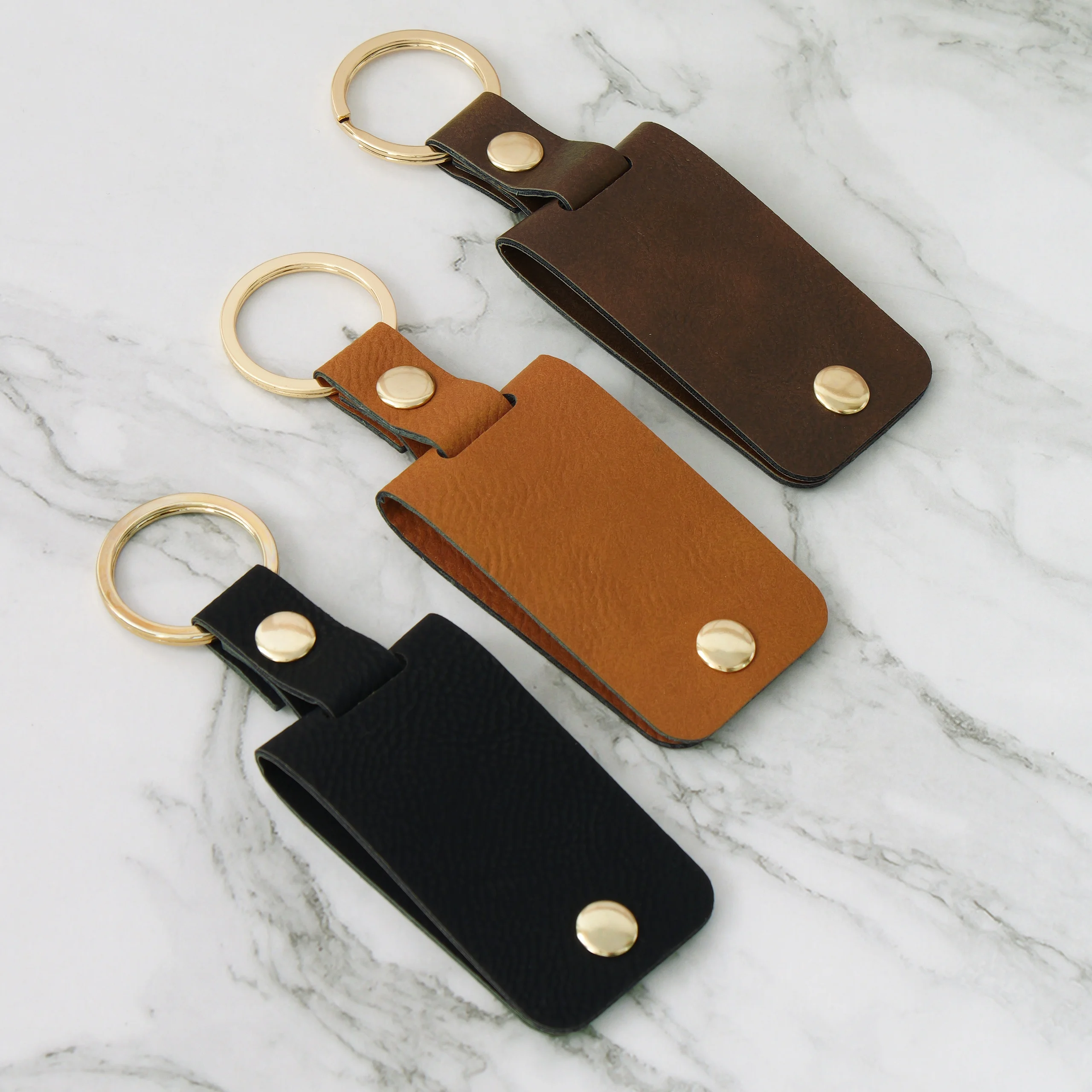 Mini Leather Family Friends Photo Album Keychain Laserable Leatherette ...