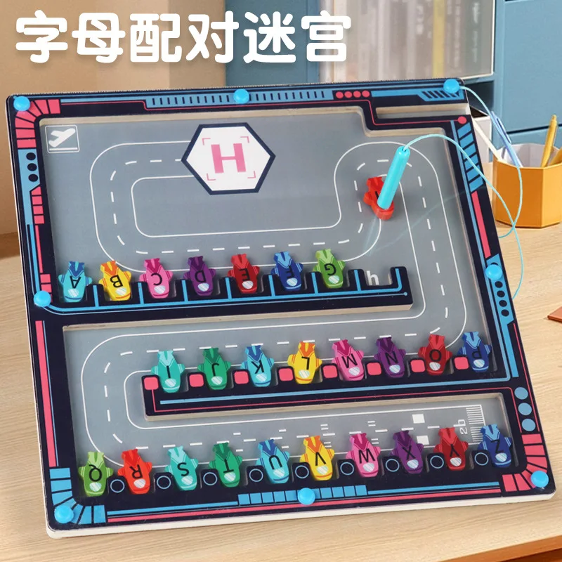PT Custom Magnetic Alphabet Maze Letter Puzzle,Montessori Toys Magnetic ...