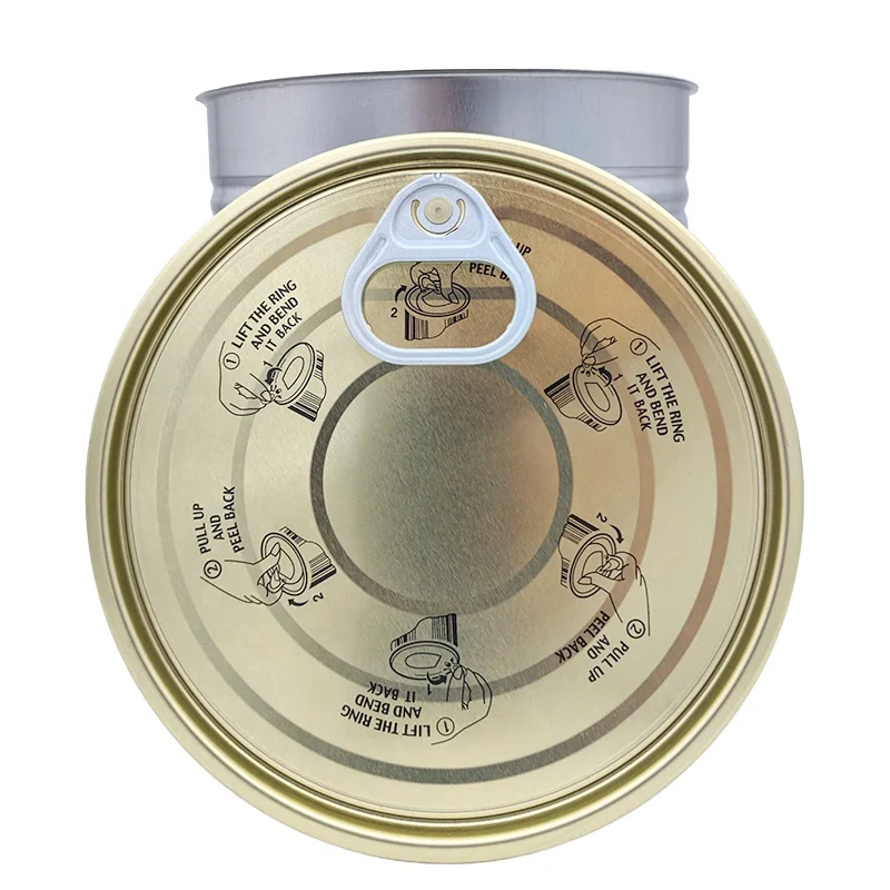 High Quality Tinplate Full Aperture Non-Spill Round Pulls Ring Cans ...