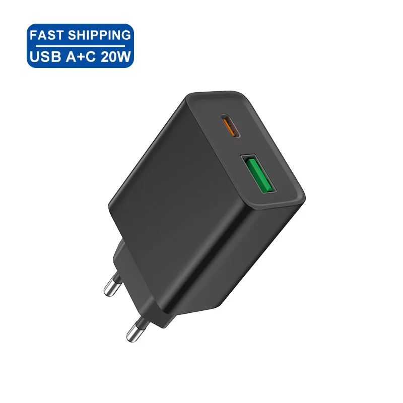 20w Pd & Qc3.0 Fast Charging Wholesale Dual Port Usb-c Wall Charger For Samsung Fast Charge ...