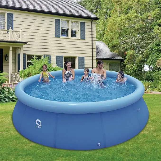 12ft X 36in Inflatable Swimming Pool Outdoor Above Ground Round Air Top ...