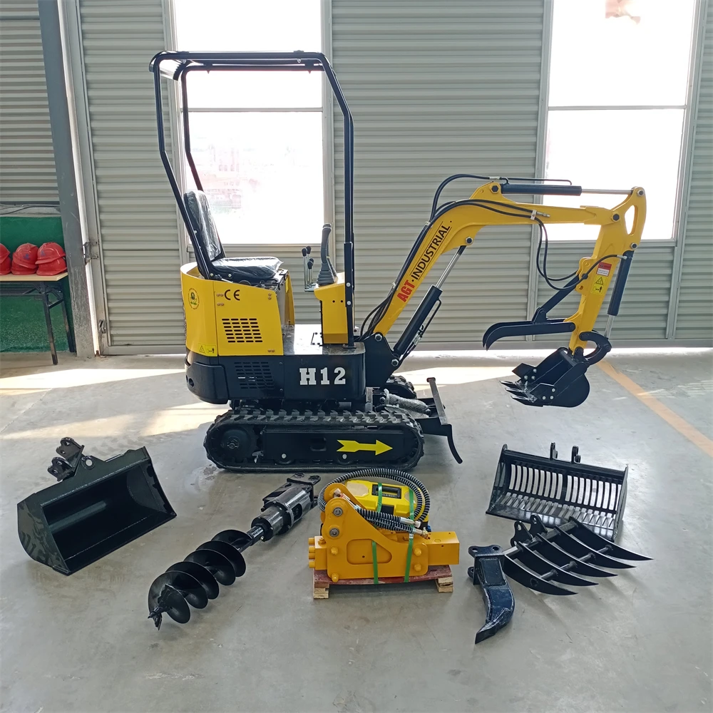 Customized Color Mini Digger Machine Mini Excavator With An Expandable ...