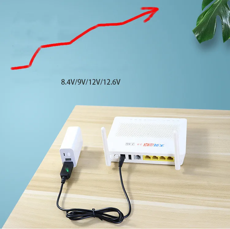 12V1A LED Light Wifi Router USB 5V to 12V Step up Cable 5.5*2.1 Dc Jack ...