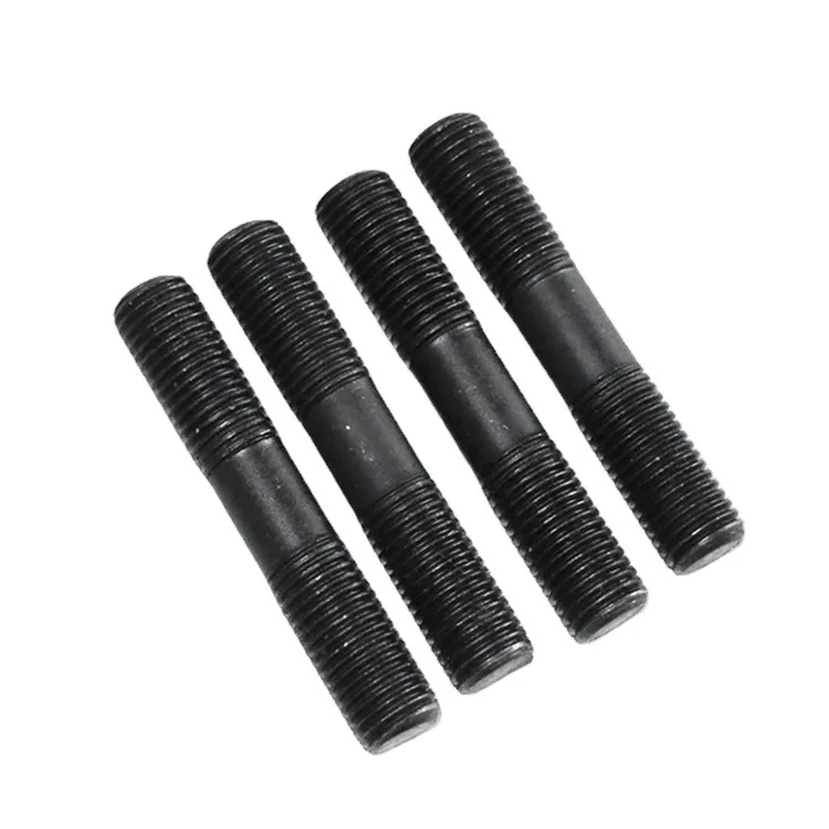 Fastener Double End Studs Threaded Rod Stud Bolt Threaded Bar HDG Black ...