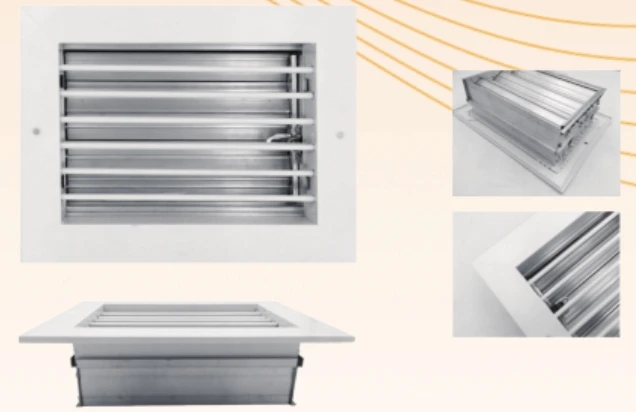 Aluminum Air Diffuser Single Double Deflection Air Grille With Obd For ...