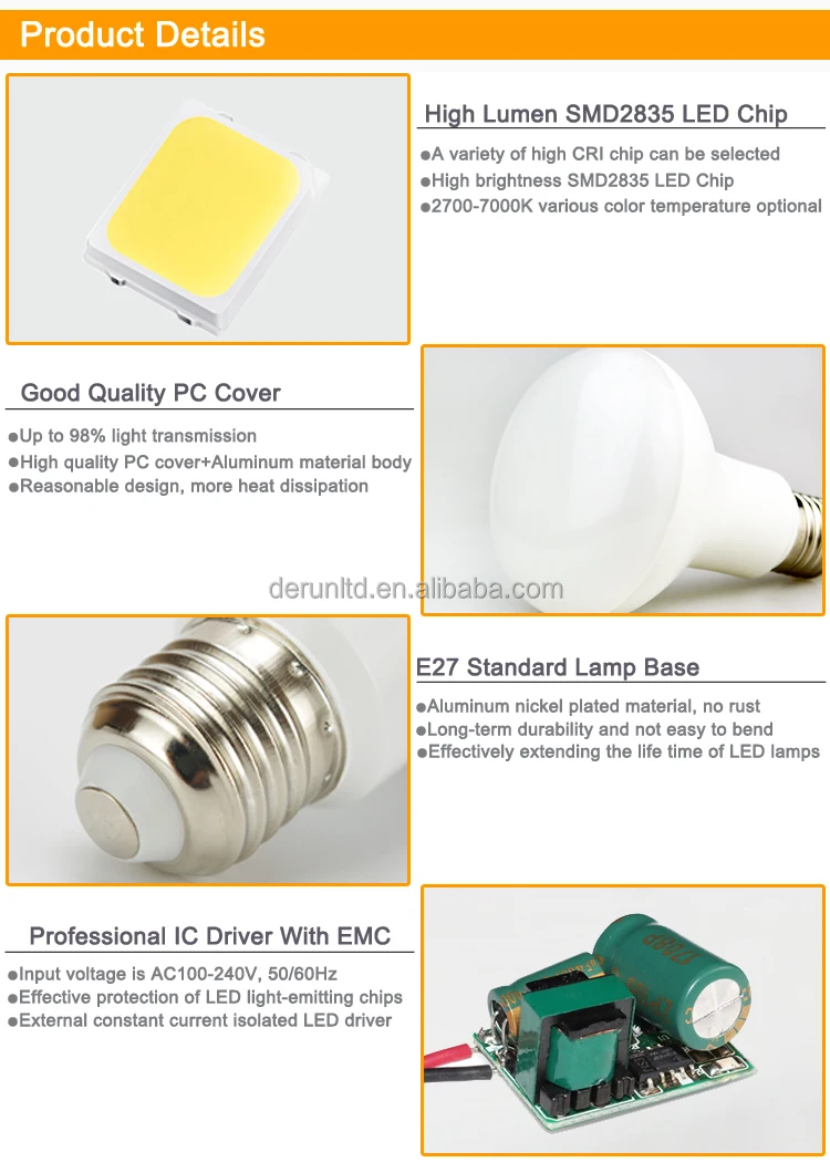 Smd Dimmable R39 Spotlight 3w 4w E14 E27 Led Bulbs Replacement To 25w ...