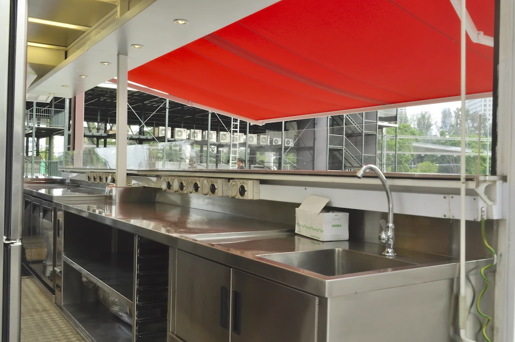 Movable Prefab Container Kitchen Mobile Kitchen With Manual Door - Buy ...