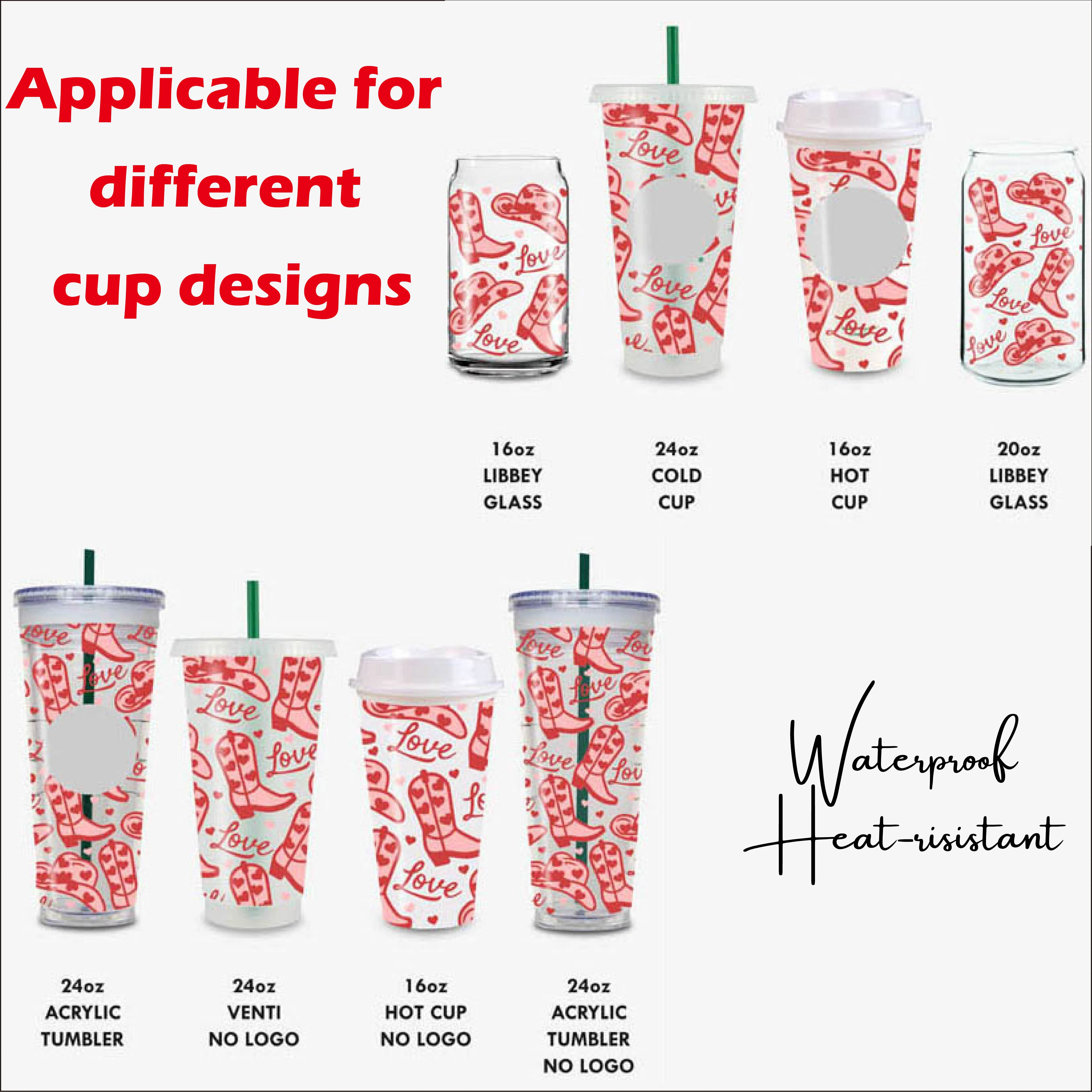 Wholesale Custom Heat Transfer Logo Uv Dtf Cold Transfer Cup Wrap Print ...