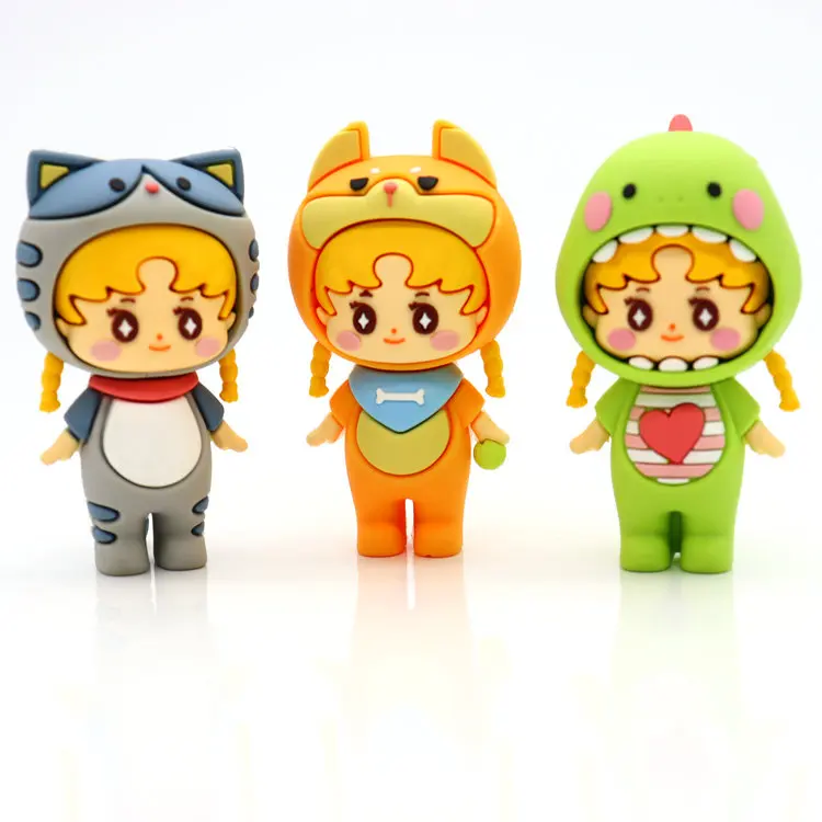 Cute Cartoon Kawaii Girls Anime Figurine PVC Figure 3D