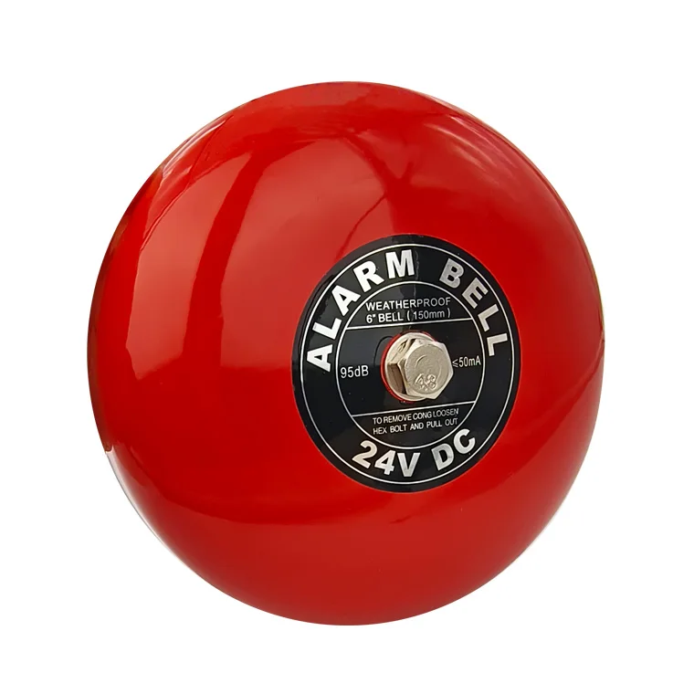 6 Inches 24vdc Fire Alarm Bell 150mm Weatherproof 95db Loud Security ...