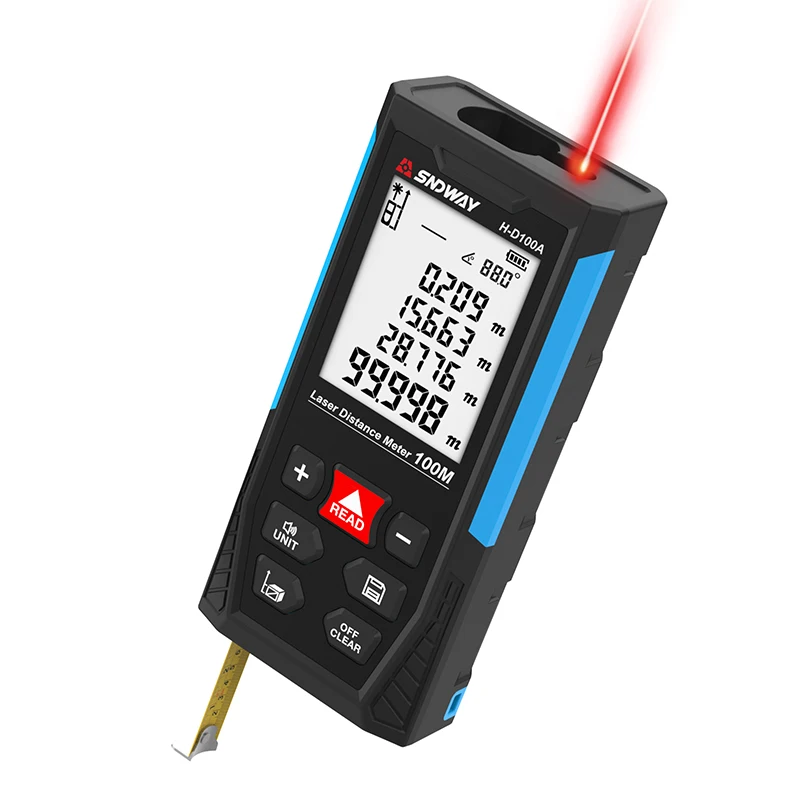Sndway 100m Rango De Medición Medidor De Distancia Láser Con Cinta ...