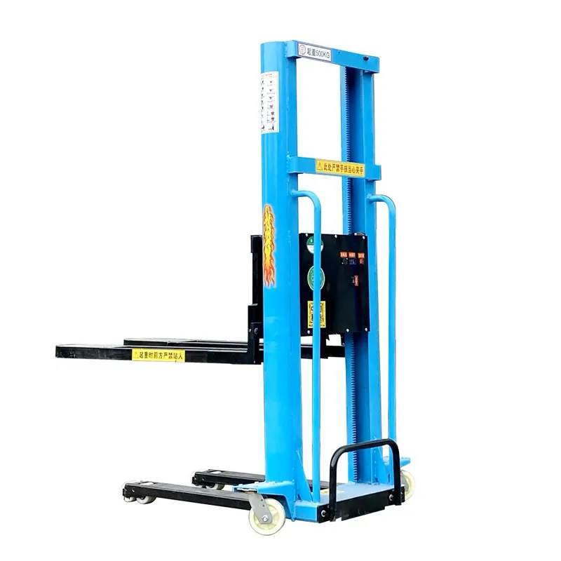 small self load lifting stacker 500kg semi electric portable self ...