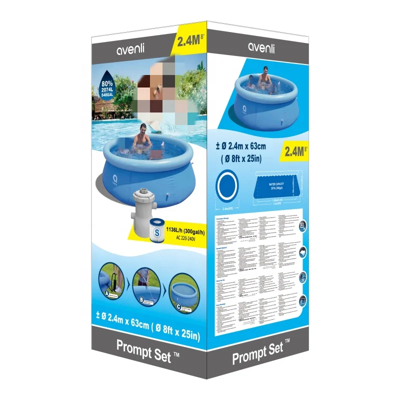 Jilong Avenli 17792de Hot Sales Fast Set Pool 2.4m*63cm Inflatable ...