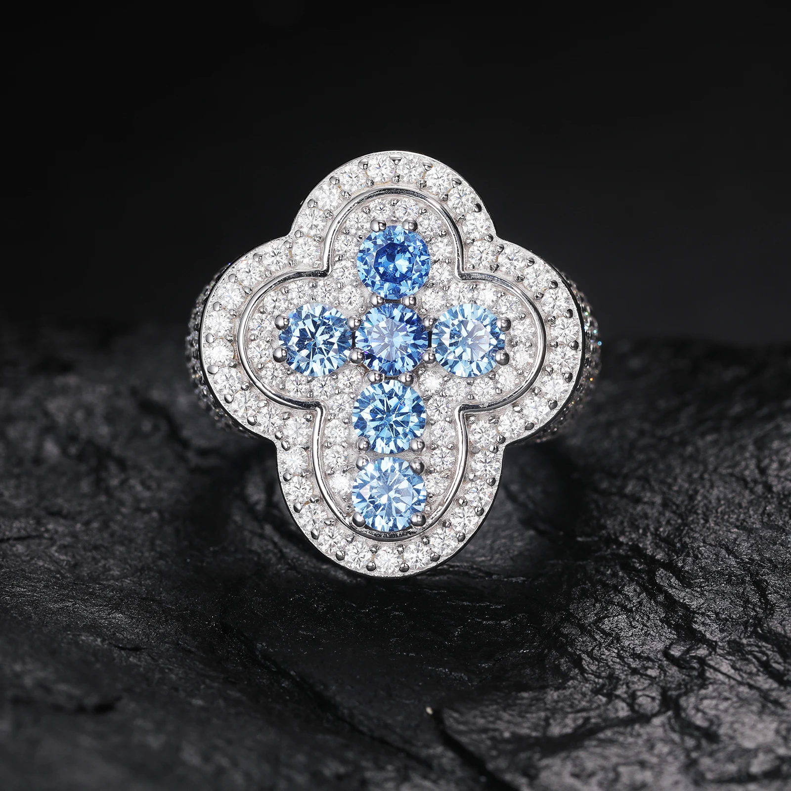 Original Design Rappers Party Jewelry: 925 Sterling Silver Cross Ring ...