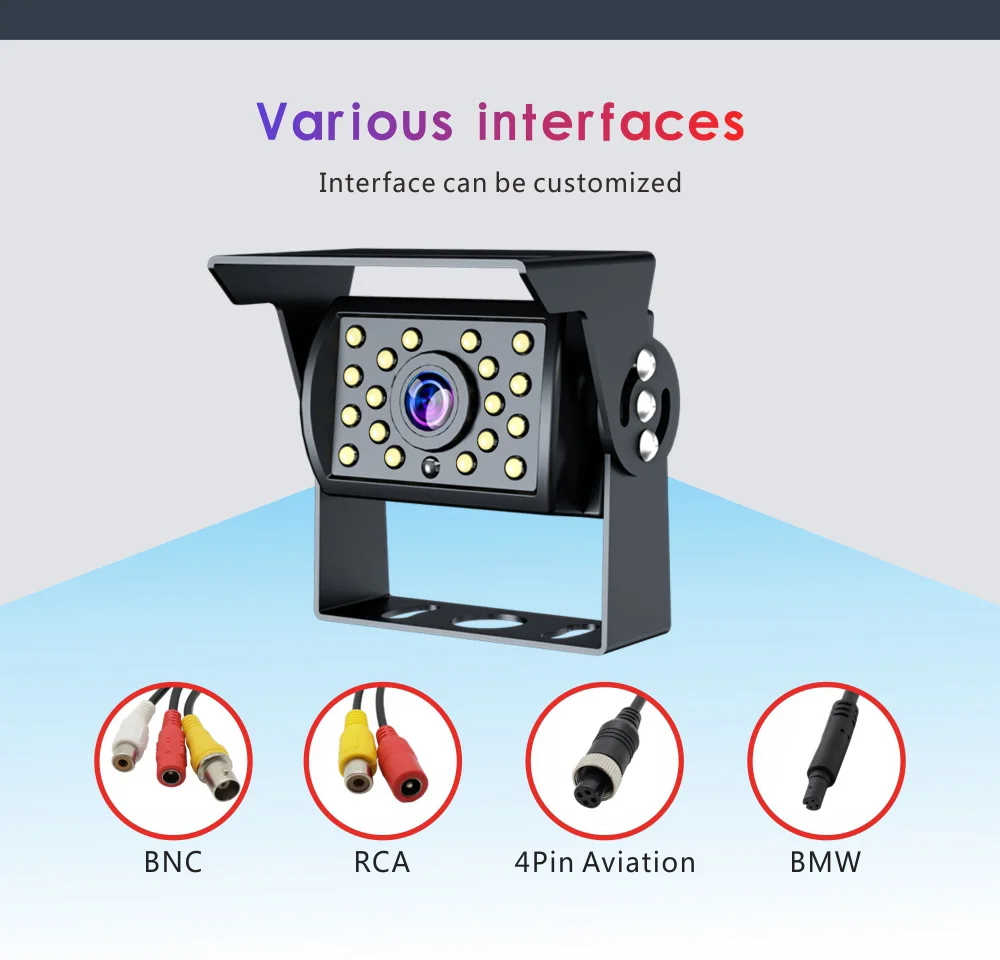 Heavy Duty Bus Truck Van Camera 4 Pin Wide View Angle Night Vision Car ...