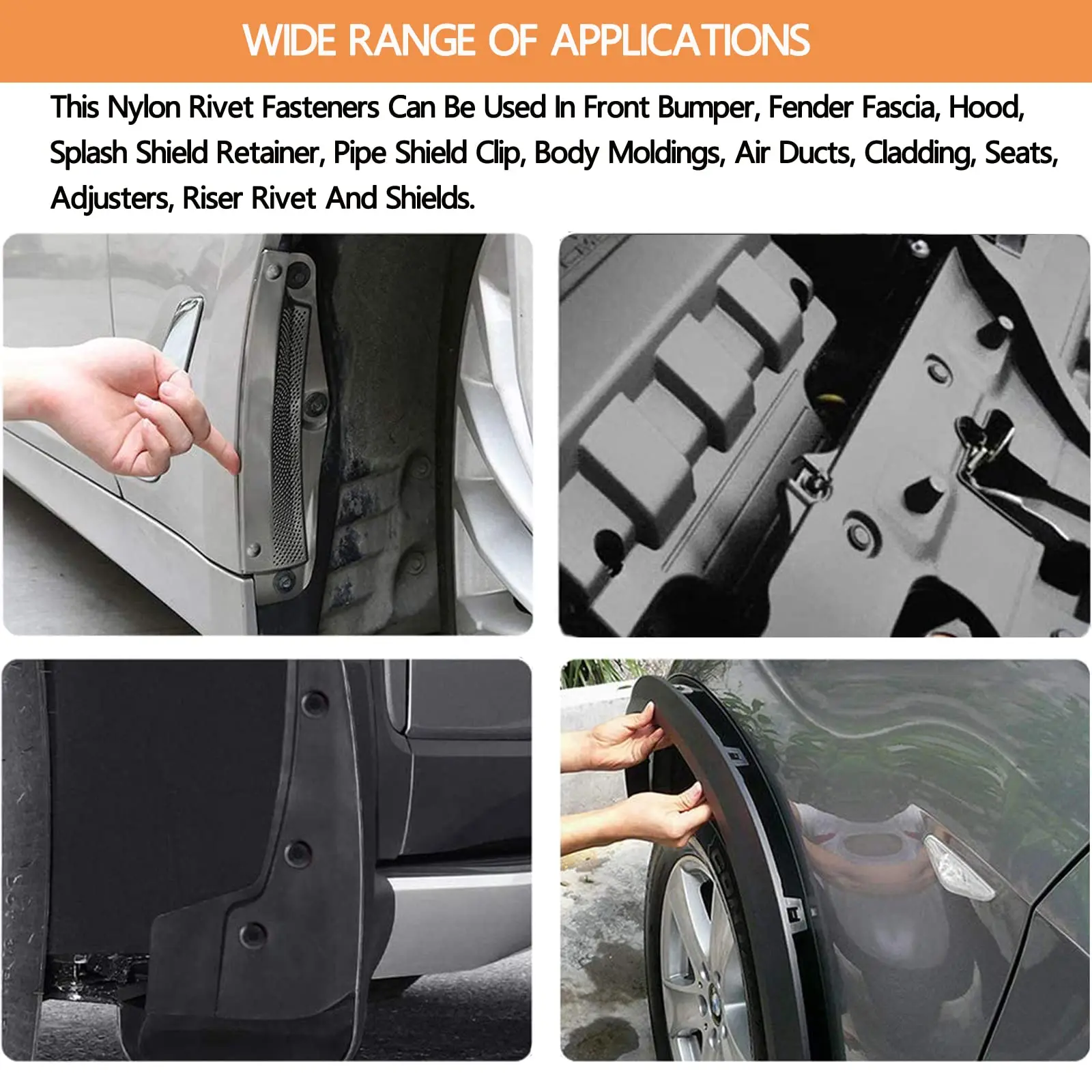 Automotive Push Car Bumper Retainer Fastener Plastic Nylon Clip Rivets ...