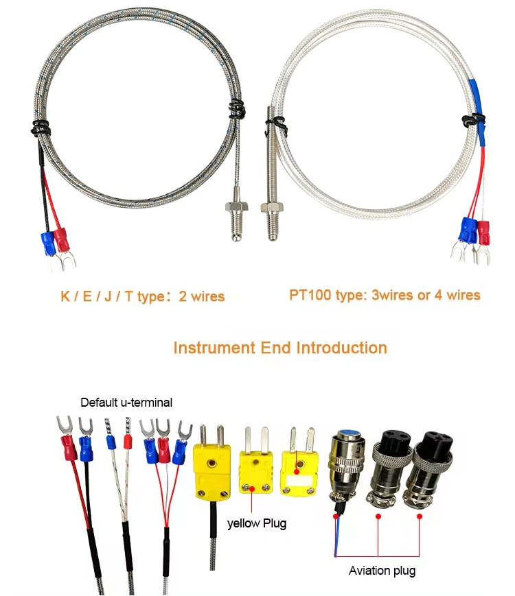 PT100 Thermocouple Sensor RTD Probe M3 M4 Brass Screw Resistance ...