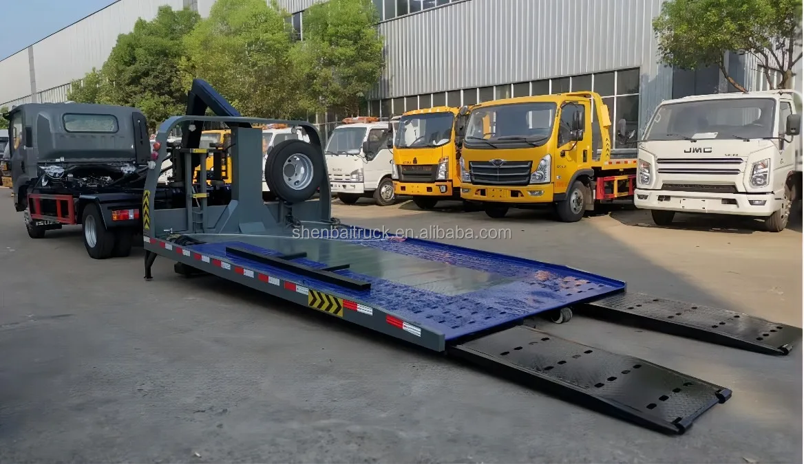Japanese 1suzu 4x2 3ton 5ton 6ton Full Down Rollback Truck Rescue ...