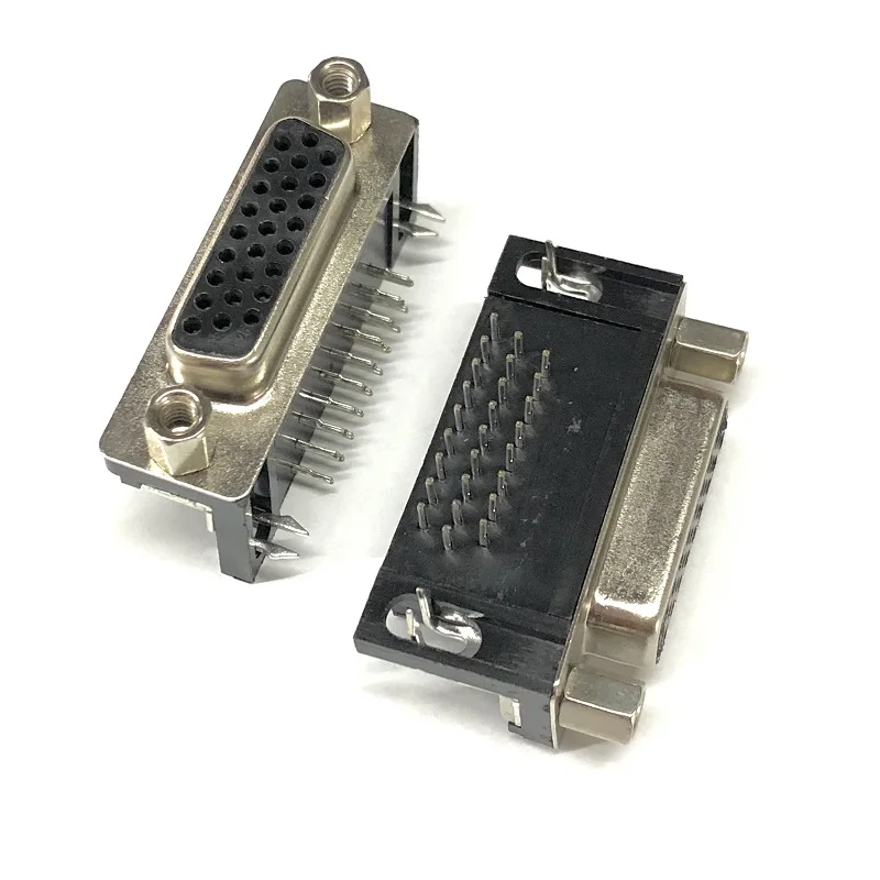D-sub 26pin Female Connector Hdb26 Socket R/a Type With 4-40#nut D-sub ...