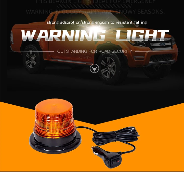 12V 24V Amber 18 Leds Warning Safety Flashing Beacon Lights