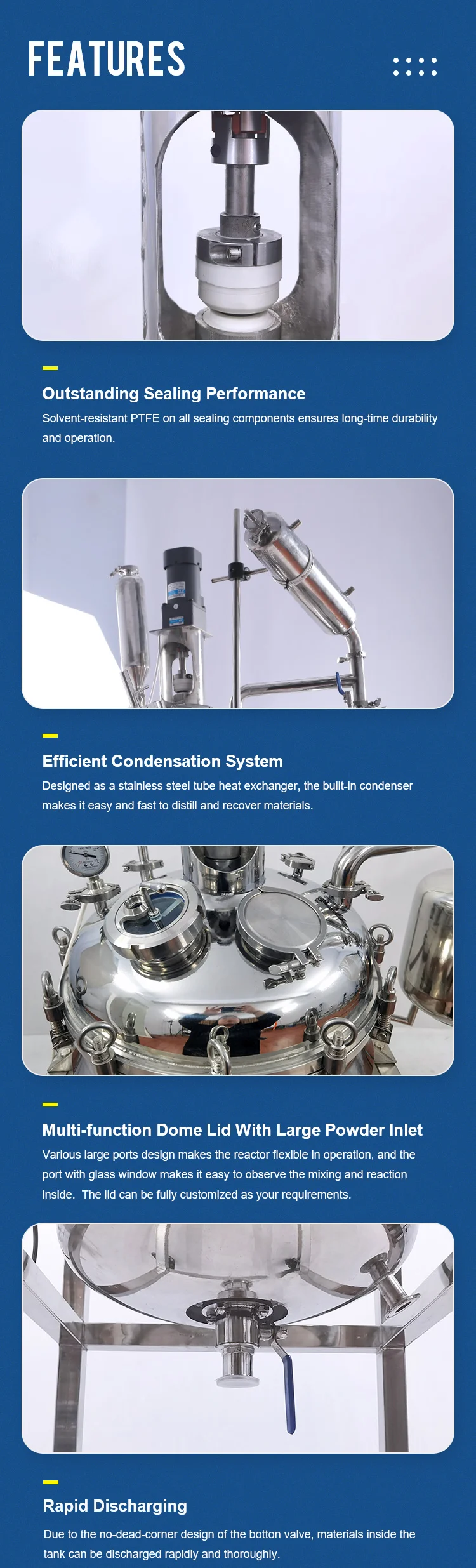 Laboratory Chemical Stainless Steel Stirred Tank Reactor - Buy ...