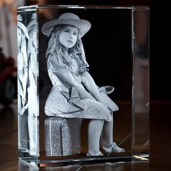 Custom 3D Laser Engraved Crystal Cube - Unique Gifts for Weddings ...