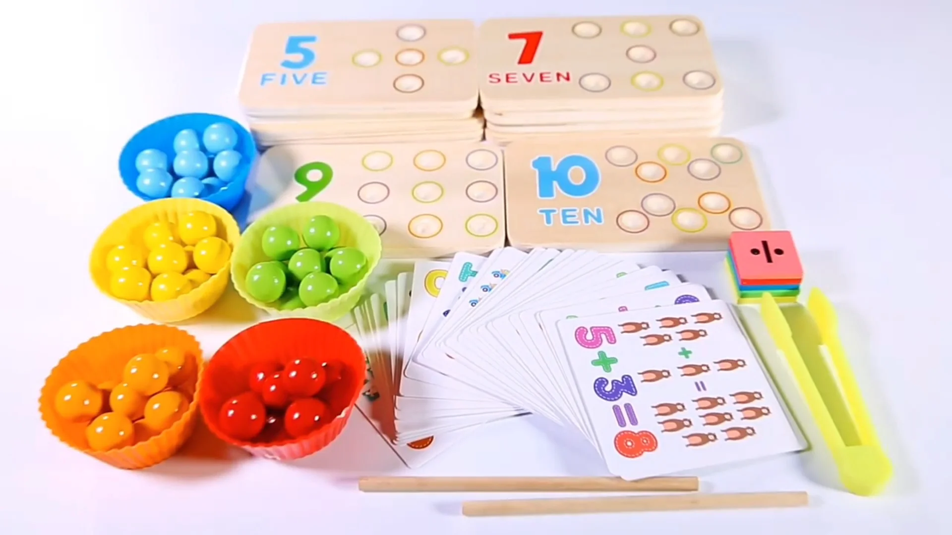 Children Number Sense Game Kids Early Education Math Learning Toy Ten ...