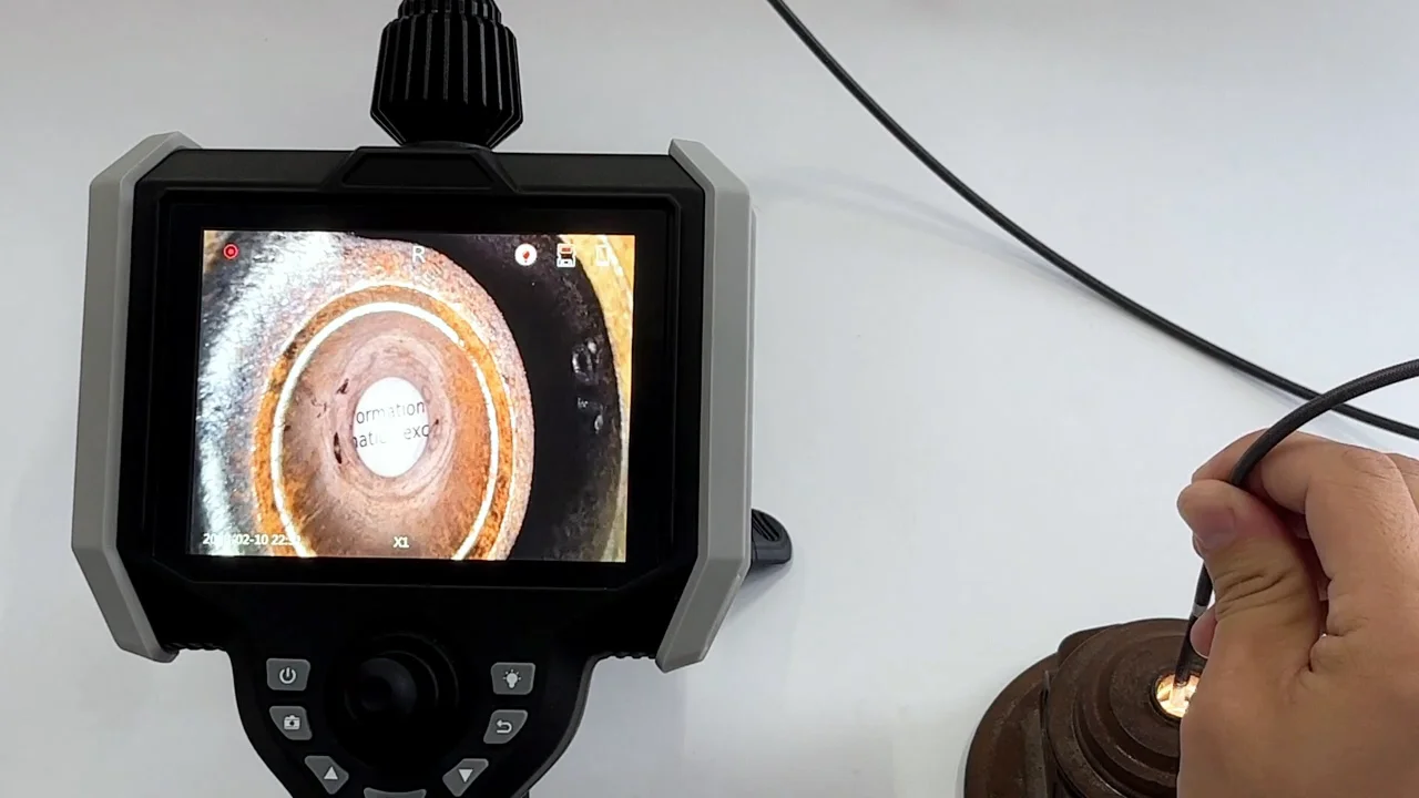 Vsndt Video Borescope With 3mm Probe,5 Inch Night Vision Portable Led Screen Inspection Camera ...