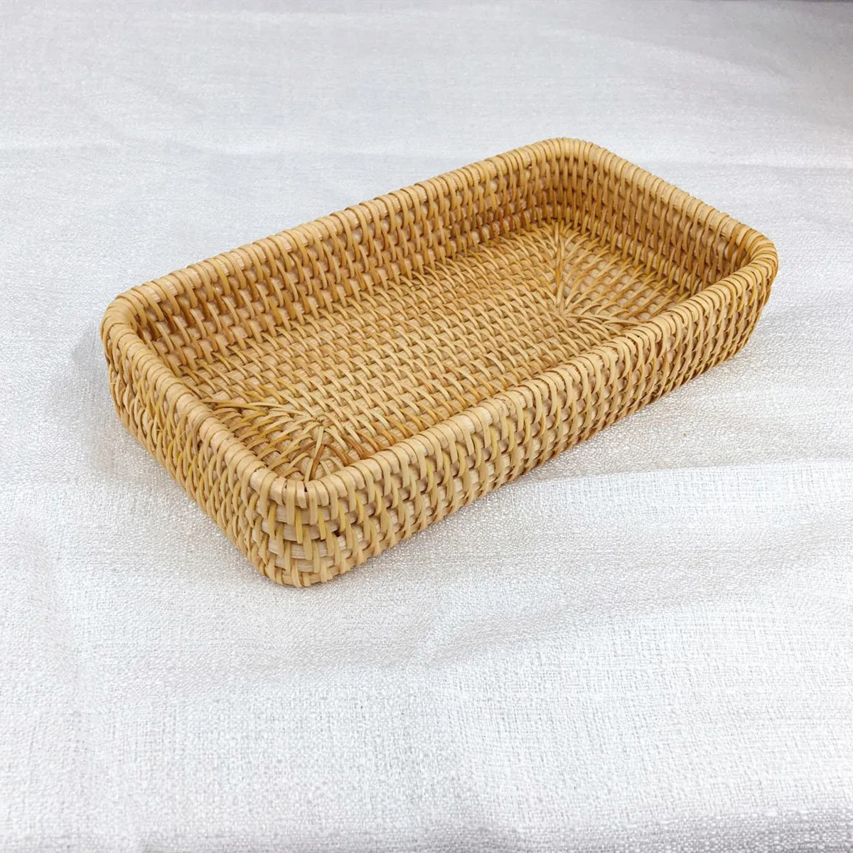 Long Narrow Rattan Tray for Bathroom Vanity Trays Decorative Jewelry ...