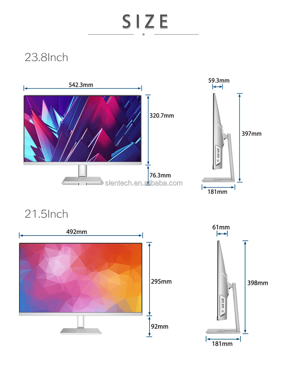 21.5 23.8 Inch Aio Personal Custom Desks Gaming Office Home Use All In ...