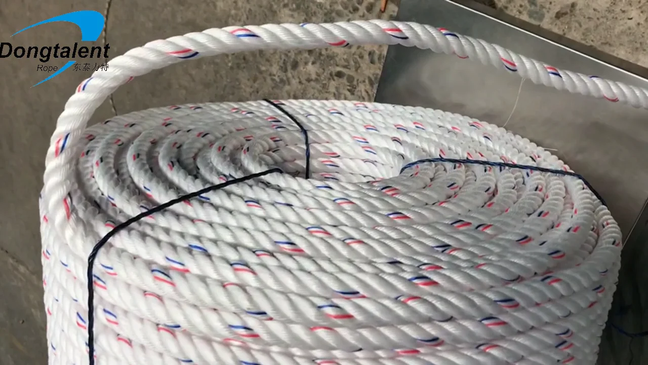 Wholesales 3 Strands Ocean Polypropylene Mooring Ropes With 100% Virgin ...
