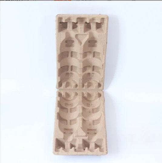 Red Wine Packaging Molded Pulp Packaging Molded Brown Dry Press Paper ...