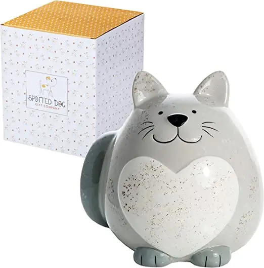 Fat Cat Money Box Piggy Bank For Kids Adults Cat Themed Gift For Cat ...