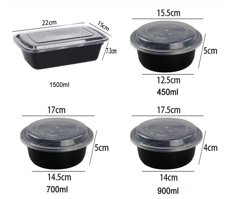 Wholesale Restaurant Disposable Plastic Tiffin Lunch Bento Fast Food ...