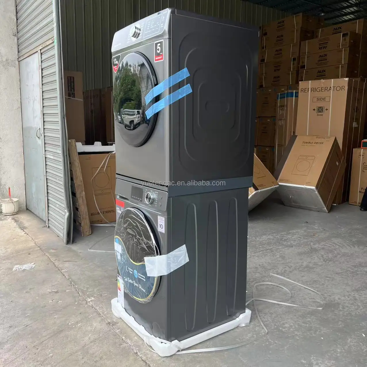 25KG Stack Kit Front Load Washing Machine & Dryer - 12KG Washer, 13KG ...