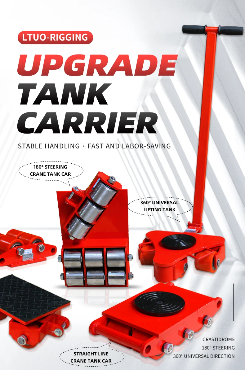 Customizable 3 Ton Heavy Duty Four-Wheel Roll Container Skates Cargo ...