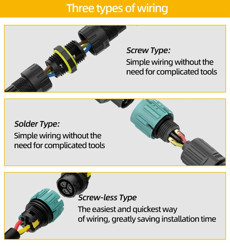 IP68 Power Cable Connector Types - Reliable Waterproof Solutions