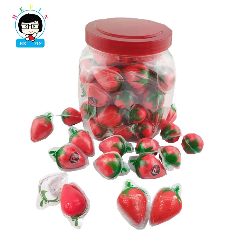 Strawberry Shape Gummy Candies Strawberry Flavor Gummy Filled ...