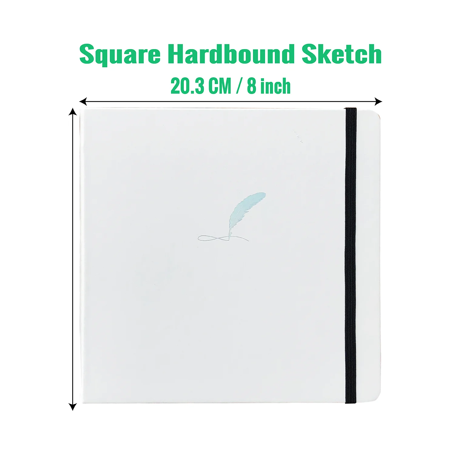 8x8 Inches Hardcover Sketchbook Square Hardbound Sketch Journal 180 ...