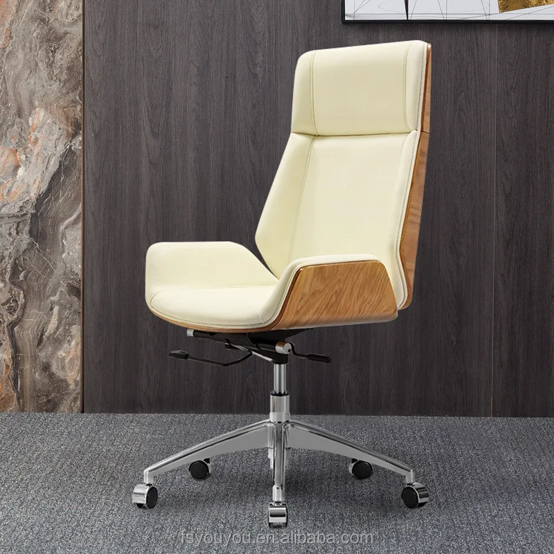 Modern Bent Wood Middle Back Office Room Chair Bentwood Back Boss Pu ...