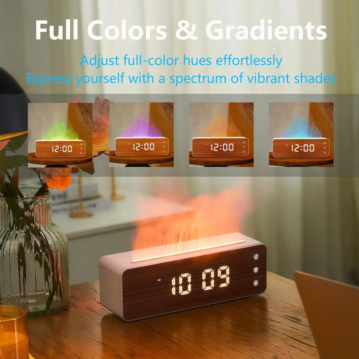 2024 New 3d Flame Humidifier Light Whole Sale Rgb Flame Humidifier And ...